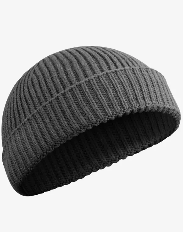 Fishermans Beanie / Mütze / Strickmütze in Dark Grey (Manufaktur13)