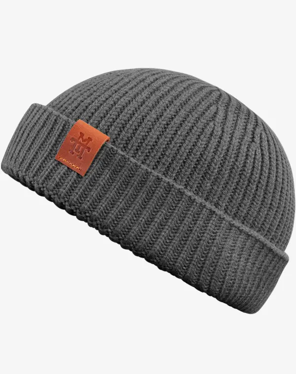 Fishermans Beanie / Mütze / Strickmütze in Dark Grey (Manufaktur13)