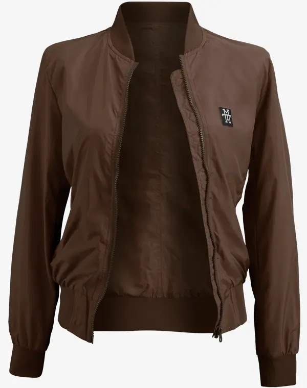 Women Bomberjacke - Übergangsjacke, Blouson, leichte Sommerjacke (Brown ...